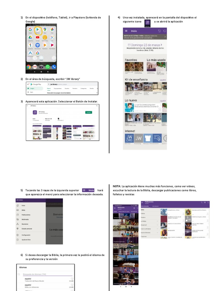 Cómo instalar JW Library en tu dispositivo | PDF