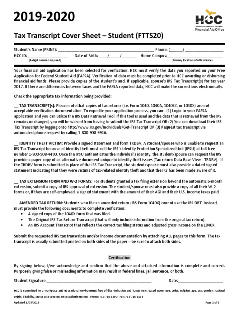 Taax Transcript | PDF | Irs Tax Forms | Authentication