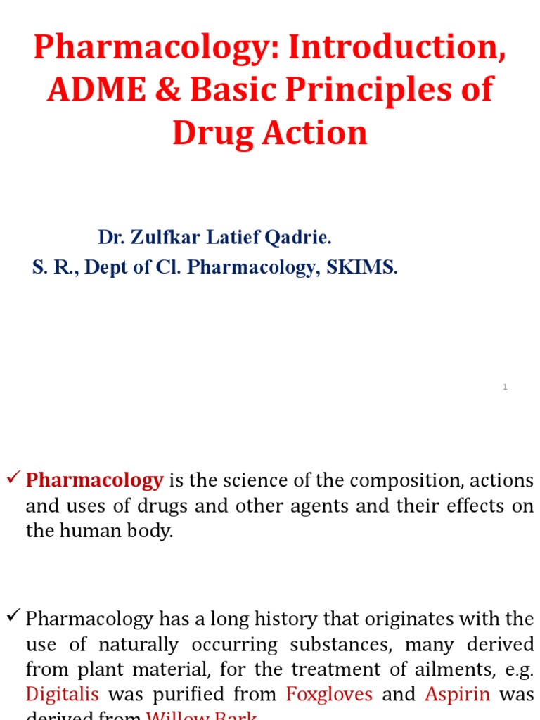 ADME & Principle of Drug Action | PDF | Thrombus | Drug Metabolism
