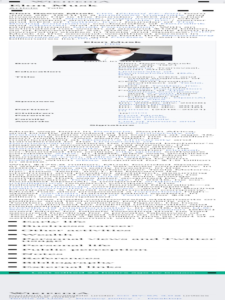 Elon Musk - Wikipedia | PDF | Elon Musk