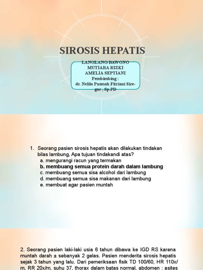 Soal Sirosis Hepatis | PDF