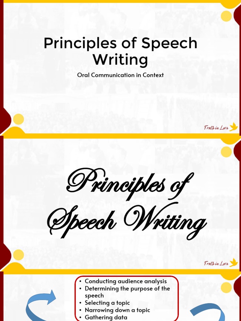 Principles of Speech Writing PDF | PDF
