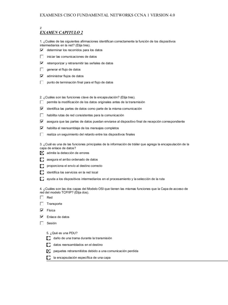 Examen Capitulo 2 Pdf Enrutador Computación Protocolos De Internet