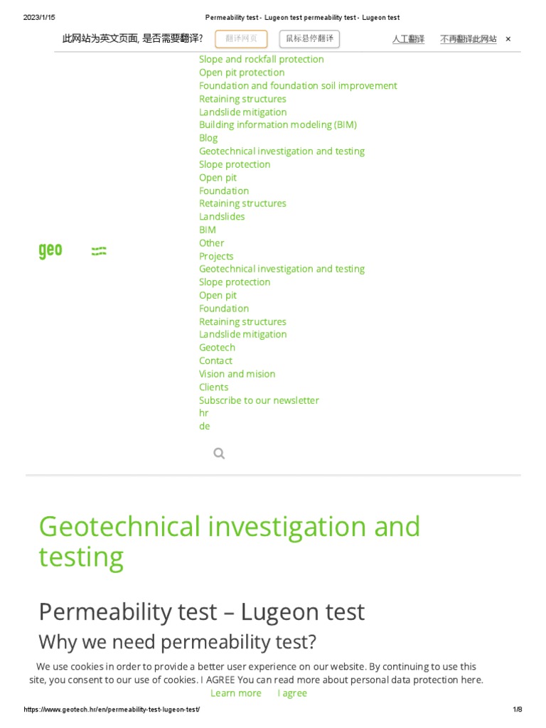 Permeability Test - Lugeon Test Permeability Test - Lugeon Test | PDF ...