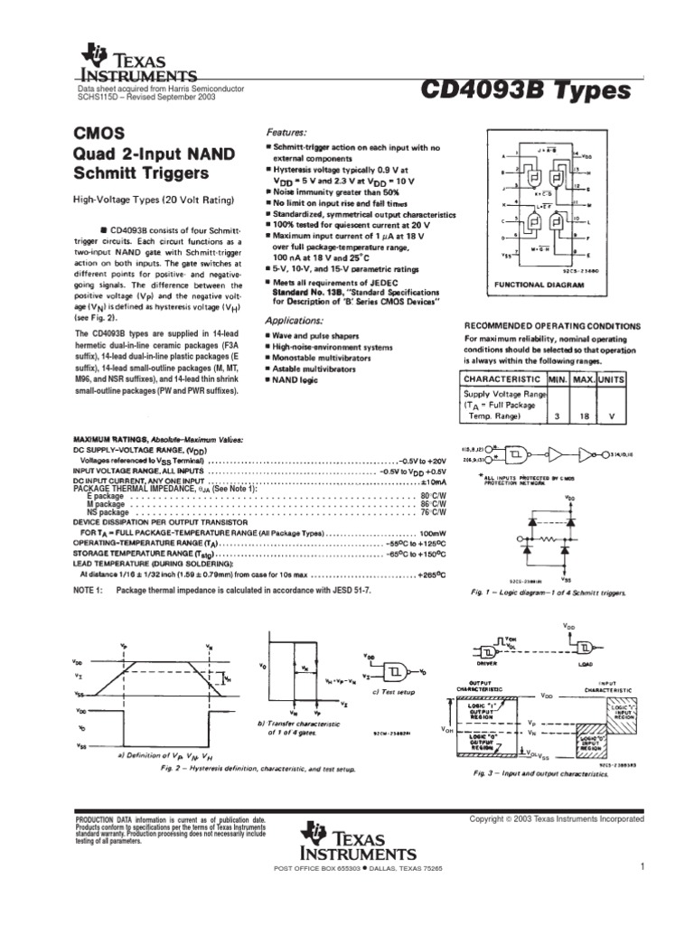 CD 4093 | Electronics | Technology