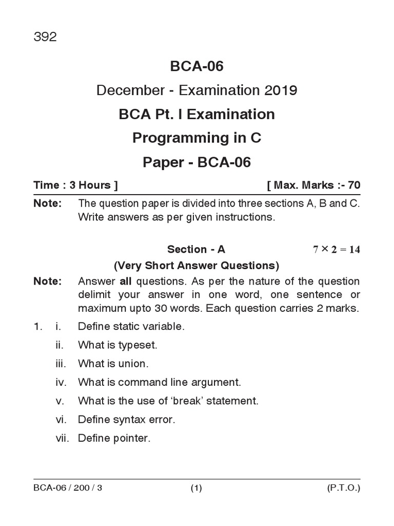 Bca 06 C Programming 2022 Pdf Pointer Computer Programming Matrix Mathematics