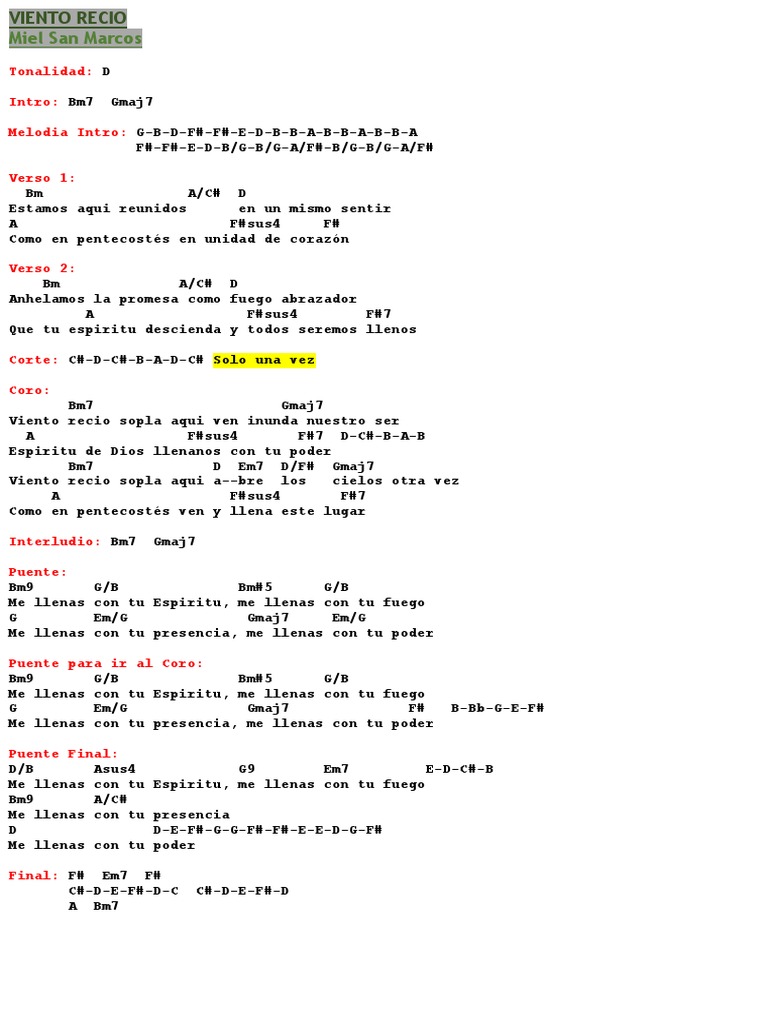 VIENTO RECIO Miel San Marcos (Pentecostes) | PDF