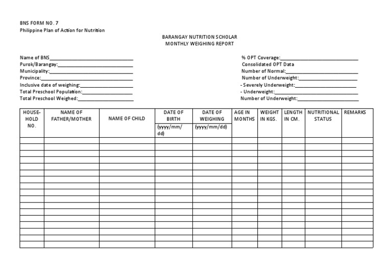 BNS Form No. 7 | PDF