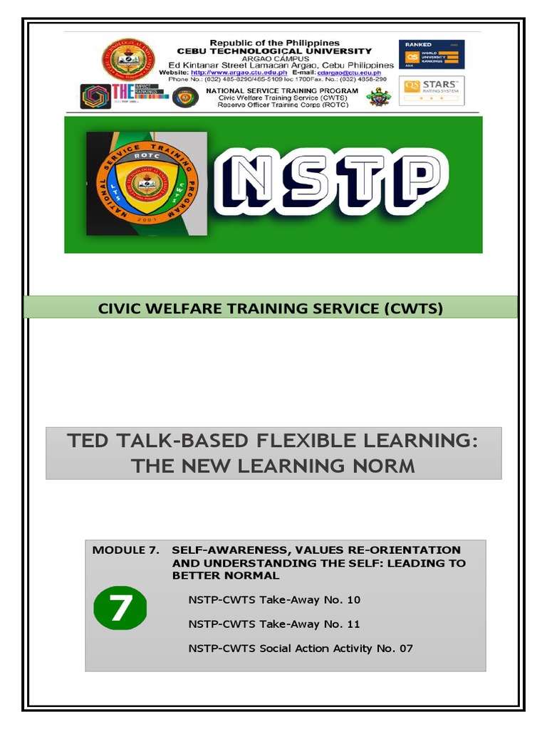 Module 7 Unified Course Pack CWTS 1 2022 2023 | PDF | Transformational Leadership | Leadership