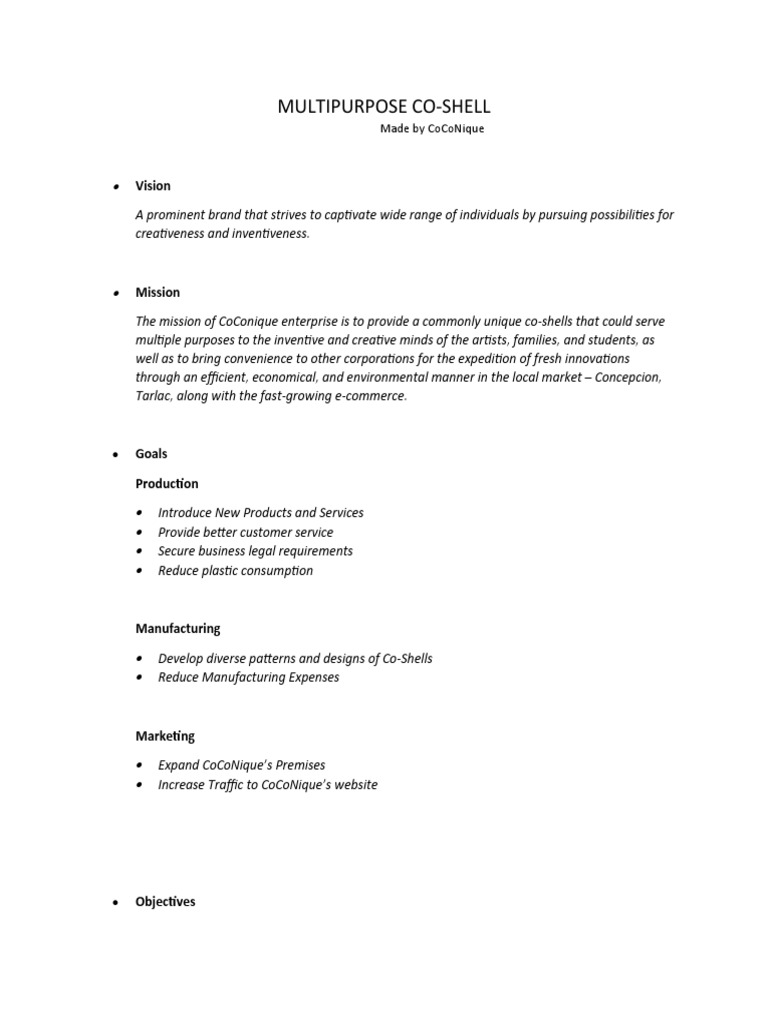 VMGO - Business Model | PDF | Marketing | Retail