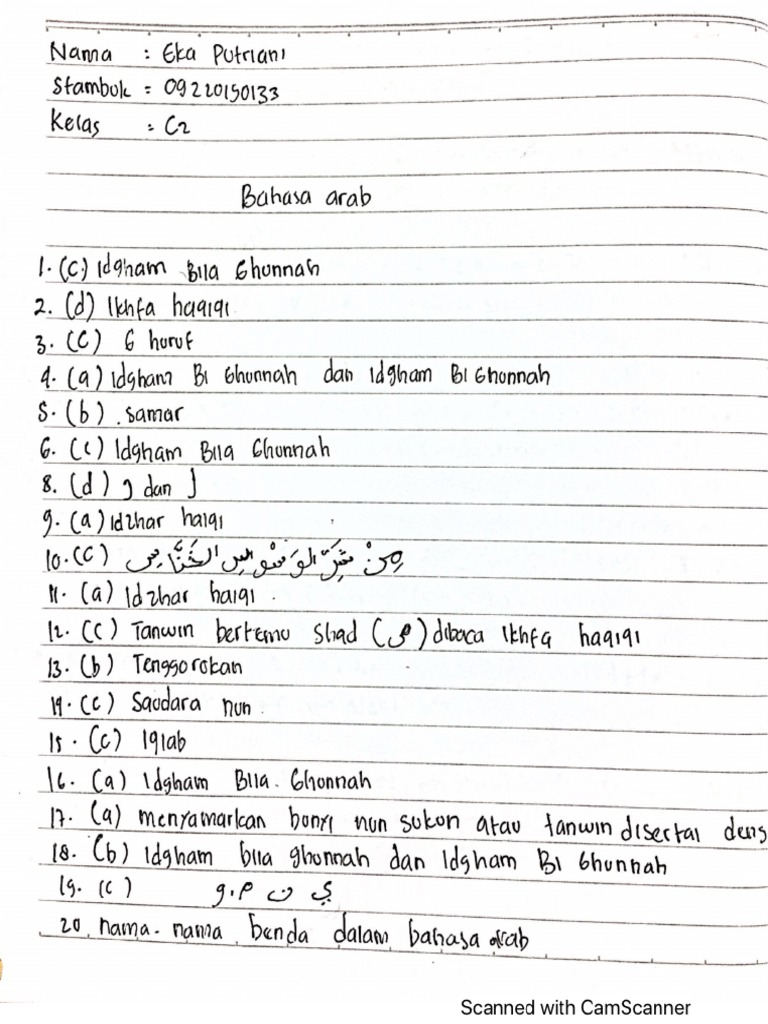 Final Bhs Arab - Eka Putriani | PDF