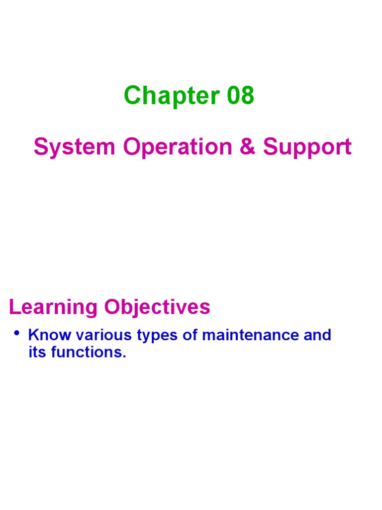 08 - System Operation and Support | PDF