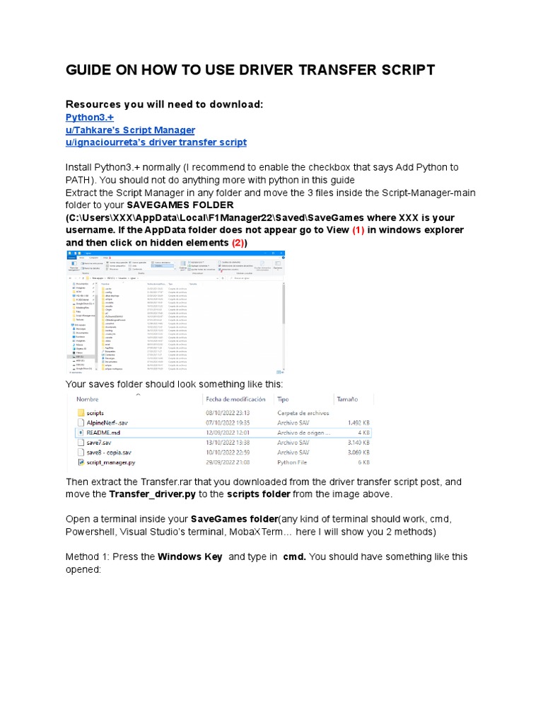 Guide On How To Use Driver Transfer Script | PDF