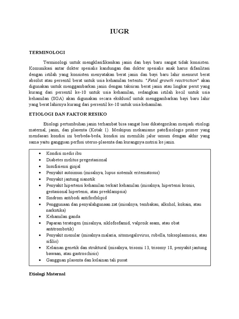 IUGR | PDF