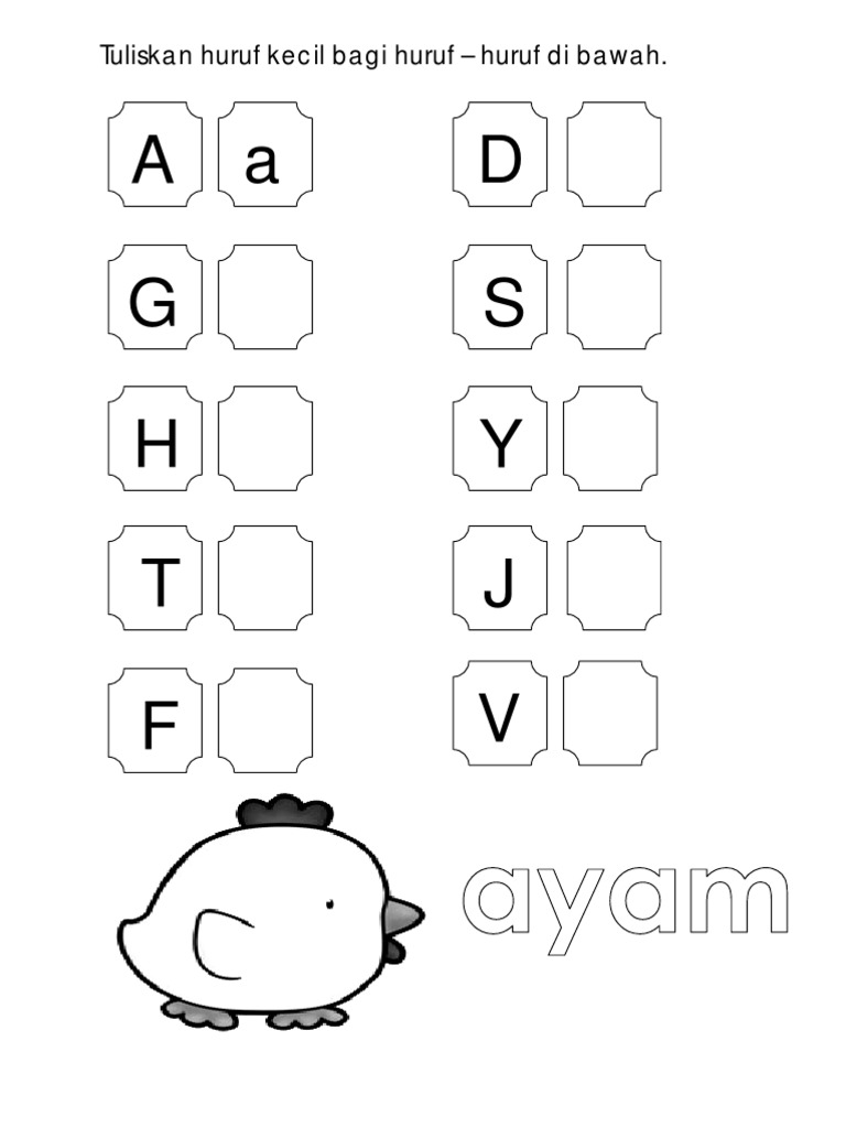 Mengenal Huruf Besar Dan Kecil (Prasekolah & Tahun 1) | PDF