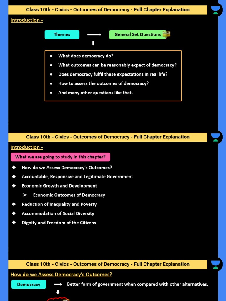 Outcomes of Democracy | PDF | Democracy | Political Ideologies