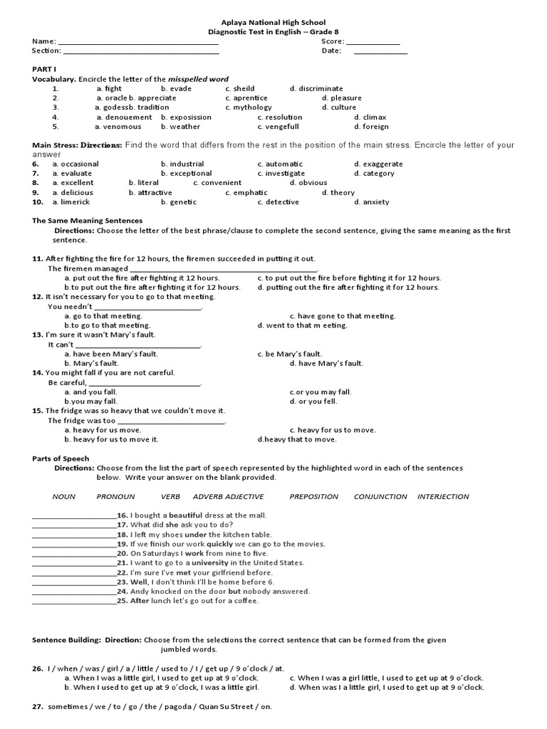 Noun Pronoun Verb Adverb Adjective Preposition Conjunction Interjection ...