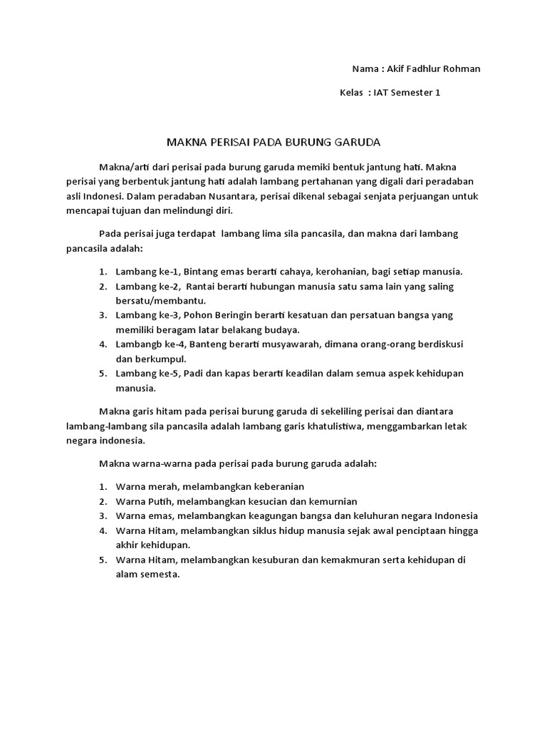 Makna Perisai Garuda Pancasila | PDF | Agama & Spiritualitas