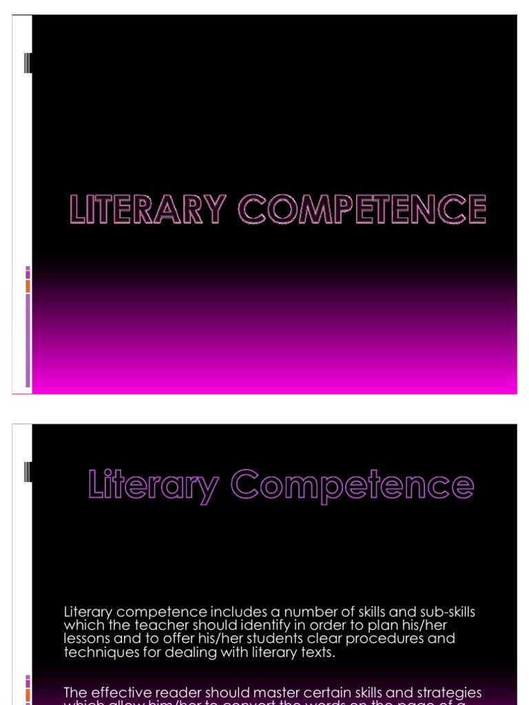 Literary Competence | PDF | Poetry | Linguistics