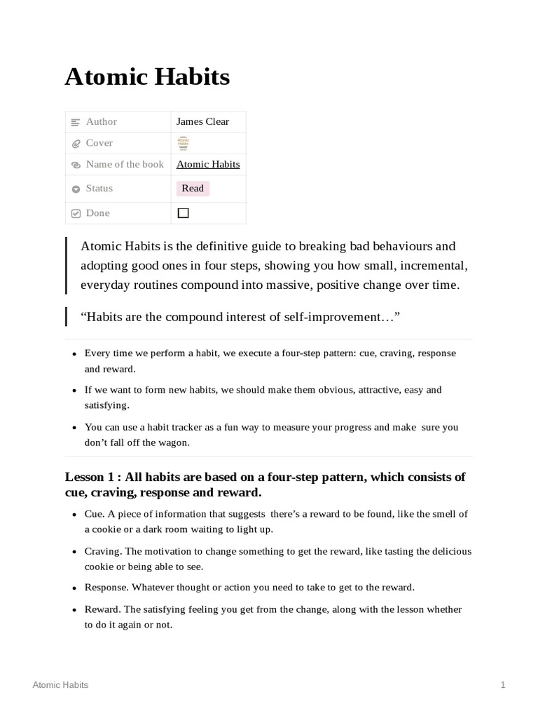 Atomic Habits | PDF