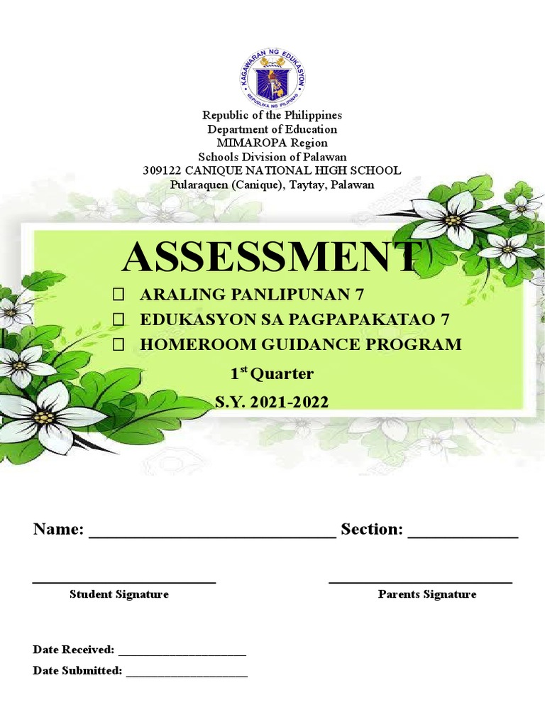 1st Quarter Exam On AP 7 | Download Free PDF | Disciplines | Learning