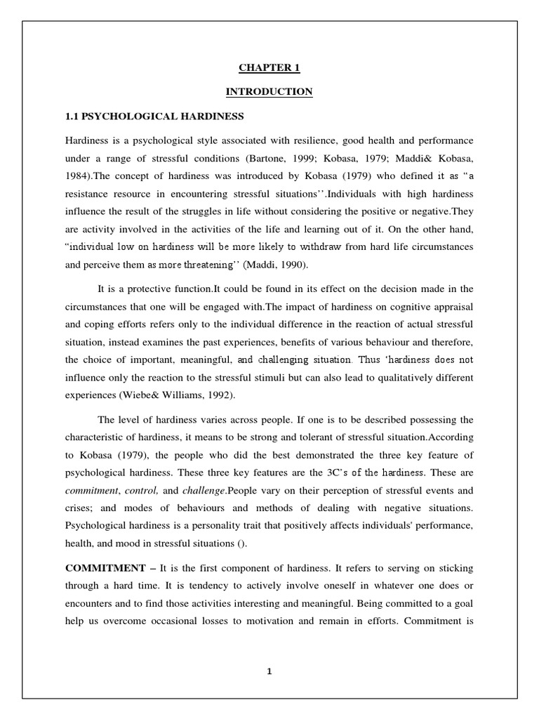 Psychological Hardiness & Homesickness | PDF | Attachment Theory ...