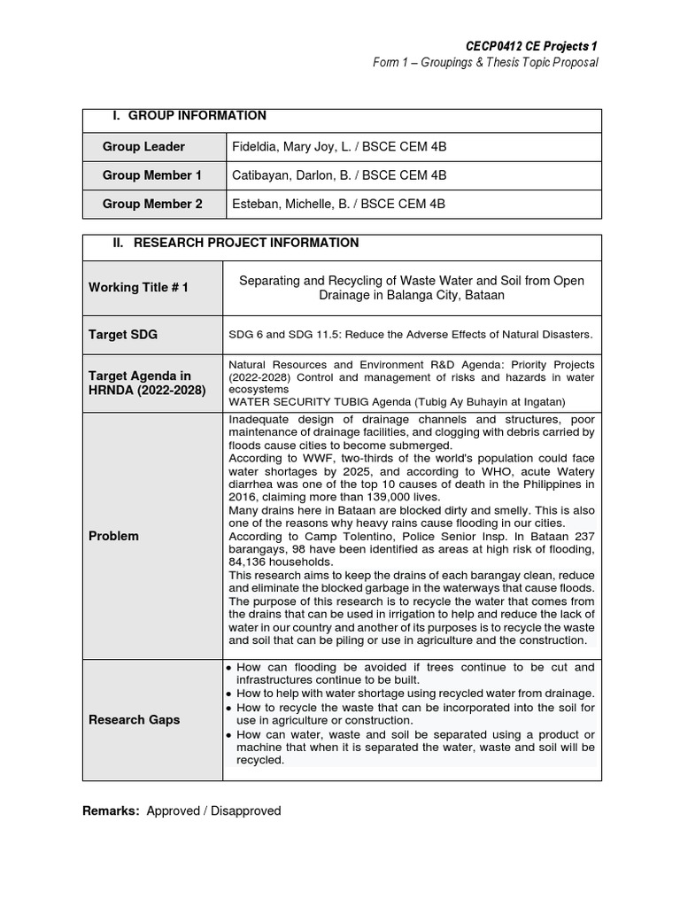 Waste Water and Soil Recycling Proposal | PDF | Flood | Recycling