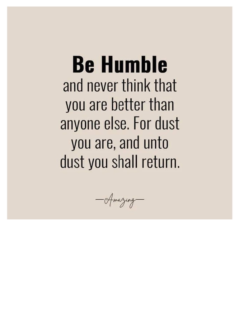 Quotes - Be Humble | PDF