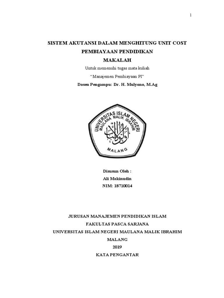 Sistem Akutansi Dalam Menghitung Unit Cost | PDF