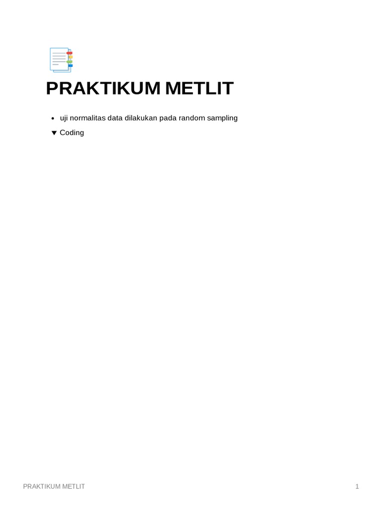 Praktikum Metlit | PDF