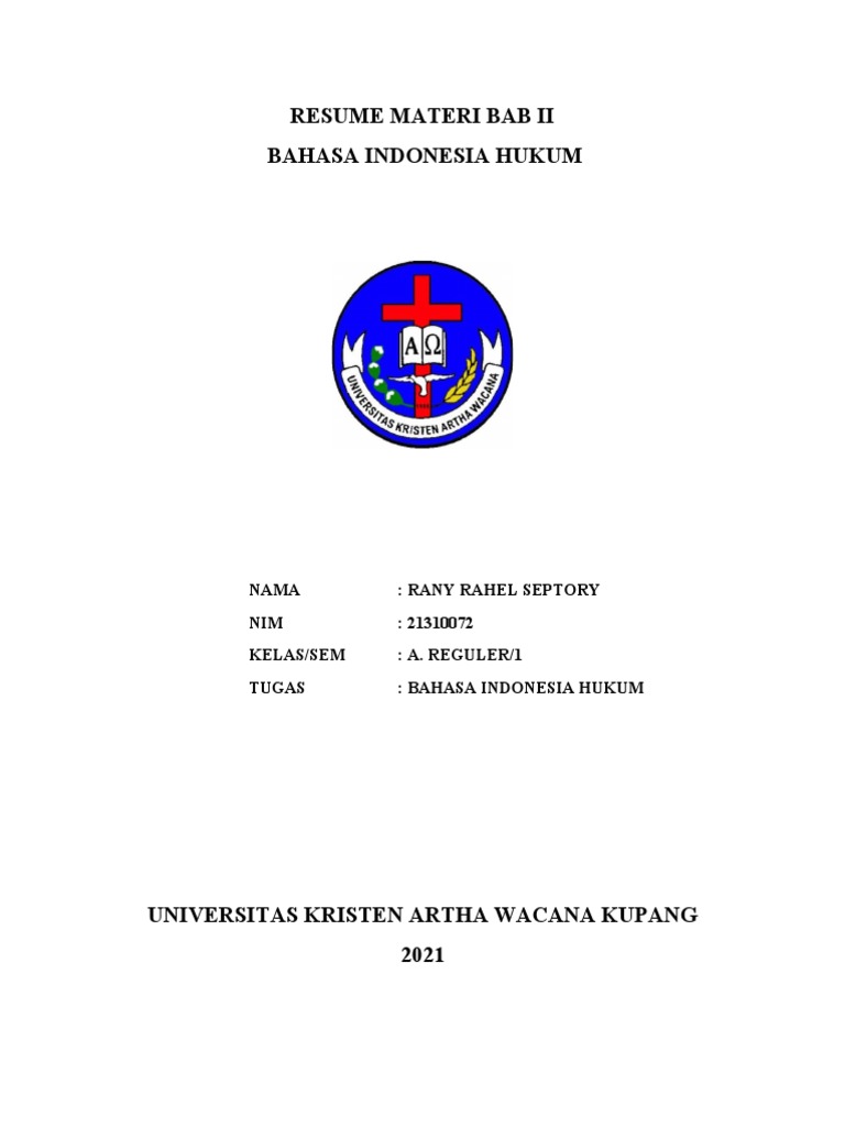 RESUME MATERI BAB II BINDO Putra | PDF