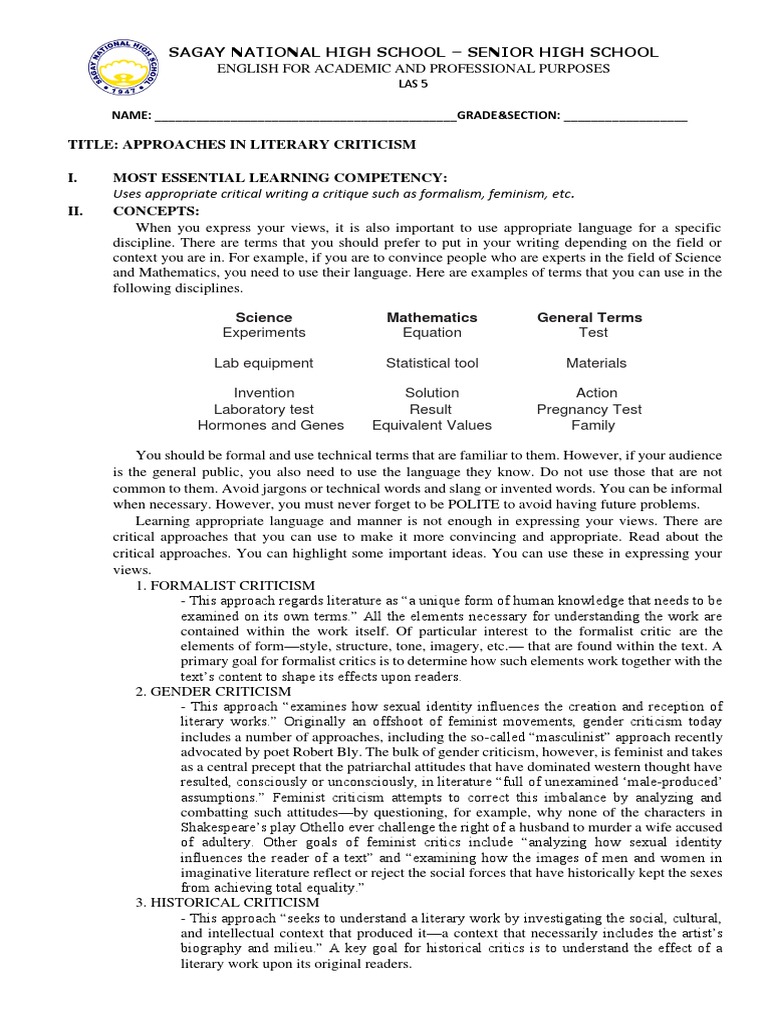 Approaches to Literary Criticism: Understanding Critical Lenses for ...