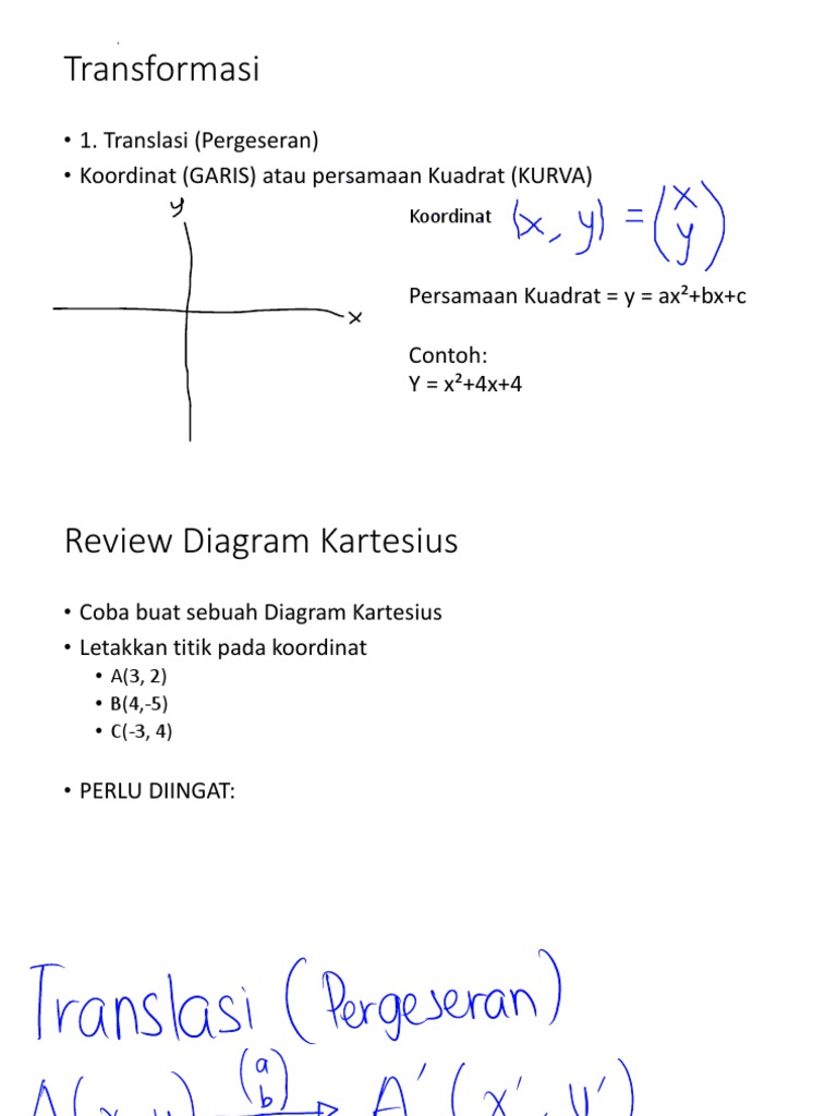 Mat 10 Transformasi 1 Translasi | PDF | Sains & Matematika | Komputer
