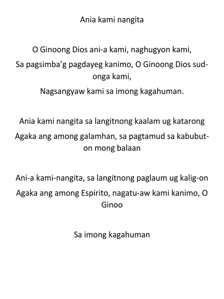 Ania Kami Nangita | PDF