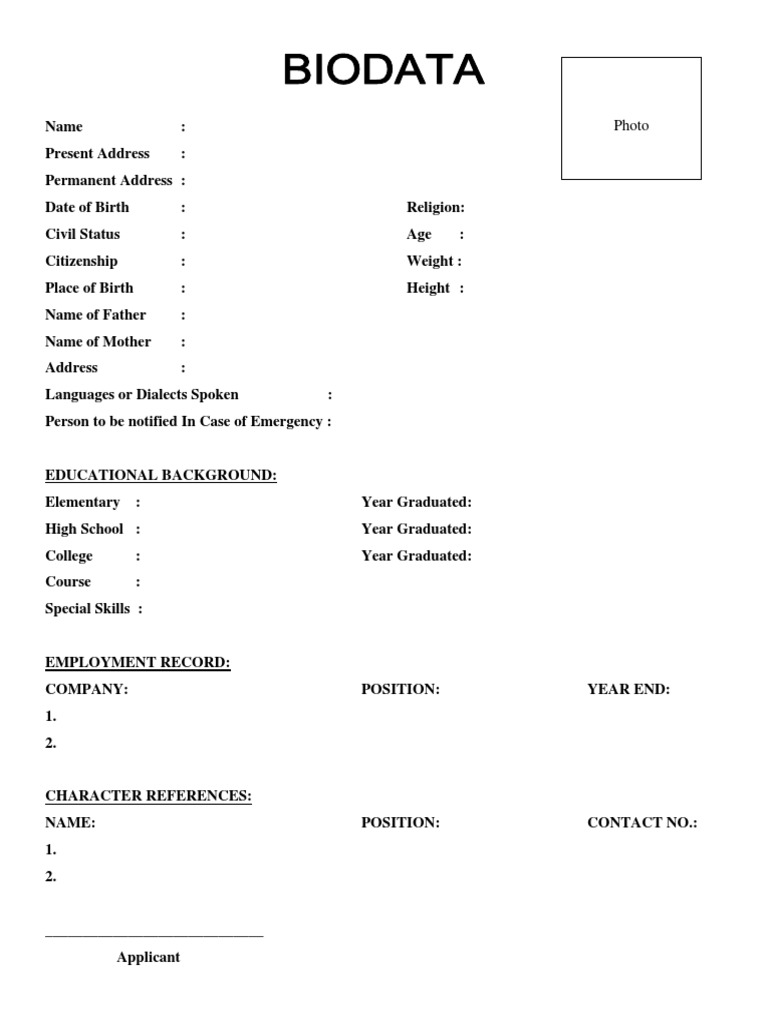 Fresher Resume Format | PDF