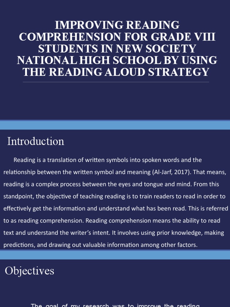 Read Aloud | PDF | Reading Comprehension | Human Communication