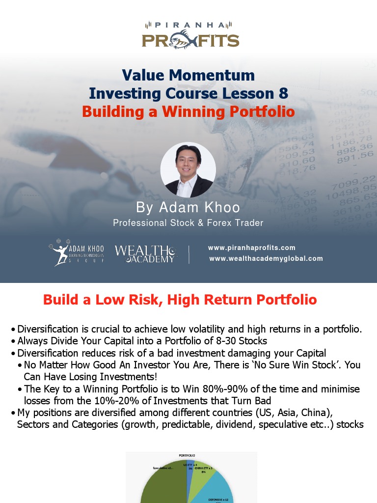 Lesson 8 Building A Winning Portfolio | PDF | Exchange Traded Fund ...