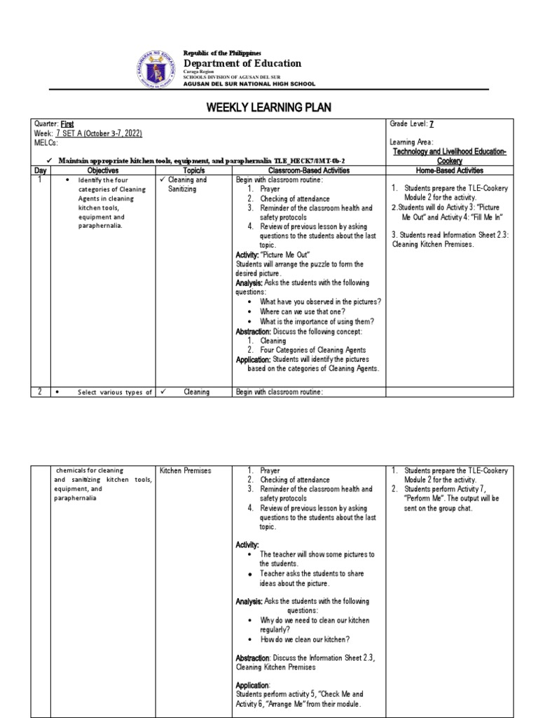 GRADE7 WLP Week 7 & 8 | PDF