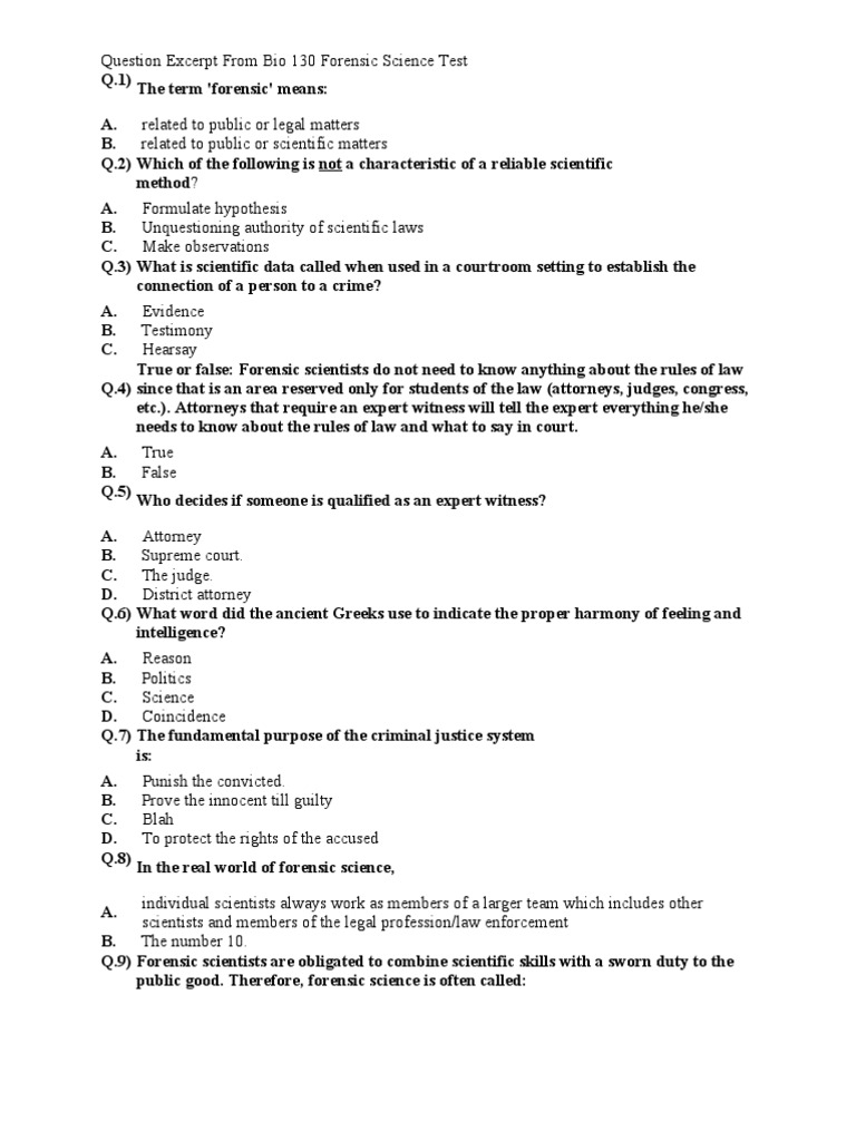 Forensic Entry Exam | Crime Scene | Forensic Science