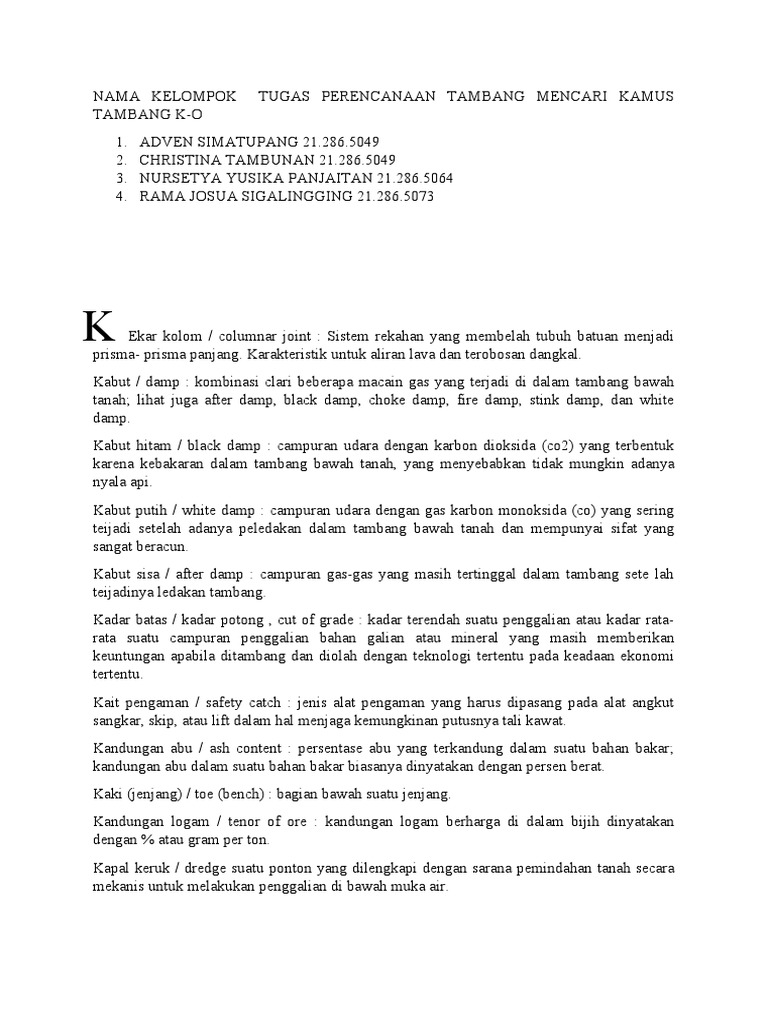 Perencanaan Tambang | PDF