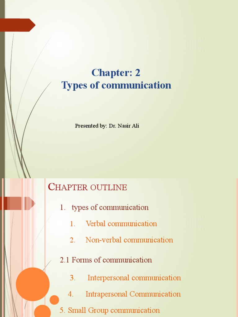 Chapter 2 Types of Communication | Download Free PDF | Communication ...