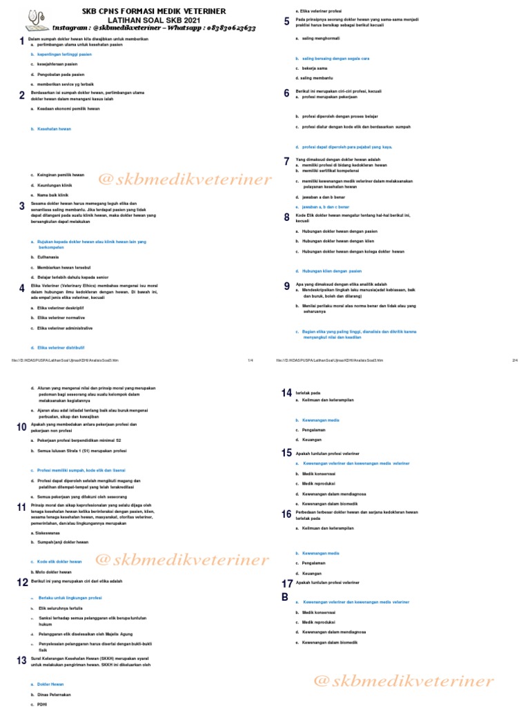 Latihan Soal SKB 4 | PDF