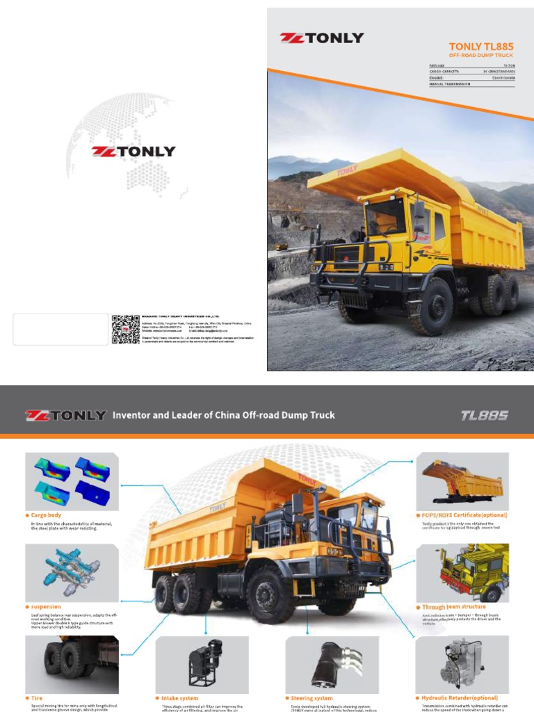 Tonly TL885 Dump Truck Specs PDF | PDF