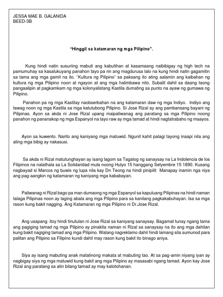 Proyekto Sa Filipino Pre-Final 1 | PDF