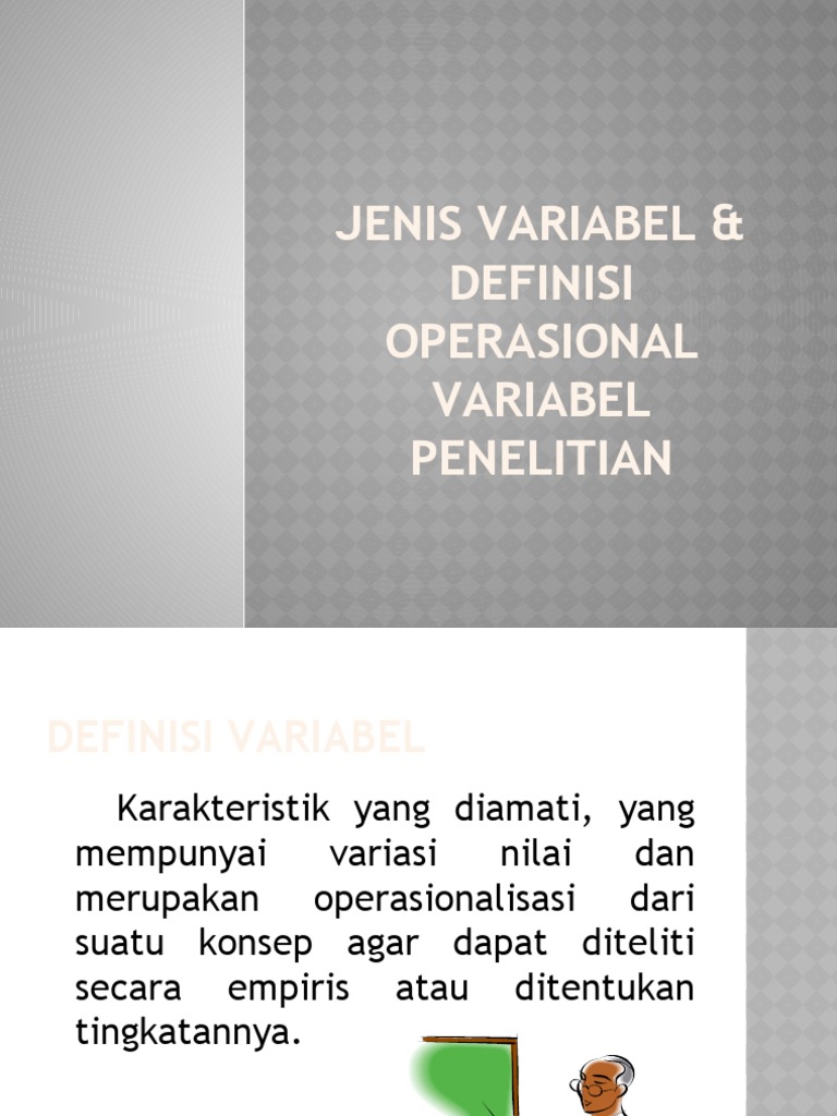 Jenis dan Definisi Variabel Penelitian | PDF