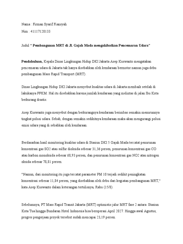 Firman Syarif F - 41117120133 - Artikel | PDF