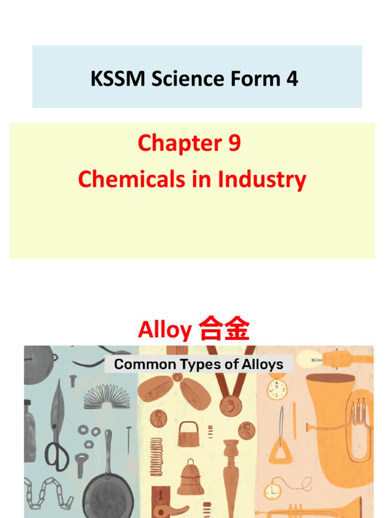 KSSM Science Form 4 Chapter 9 9.1 | PDF | Alloy | Metals