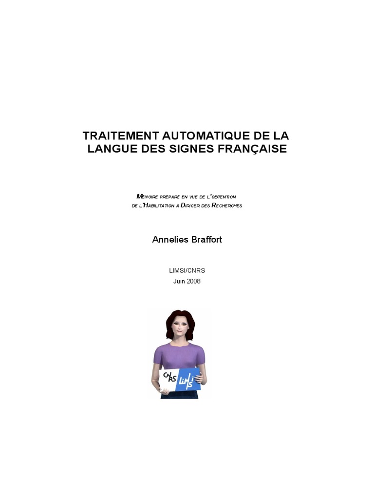Braffort HDR 2008 | PDF | Langue des signes | Linguistique