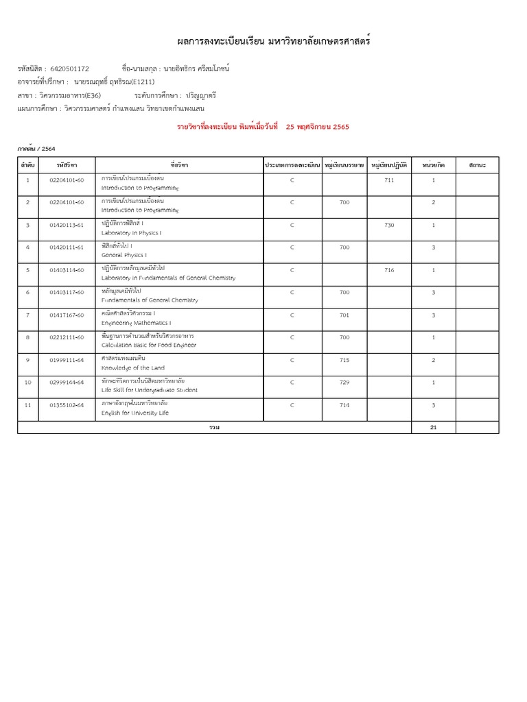 STD Enroll Report 6420501172 | PDF