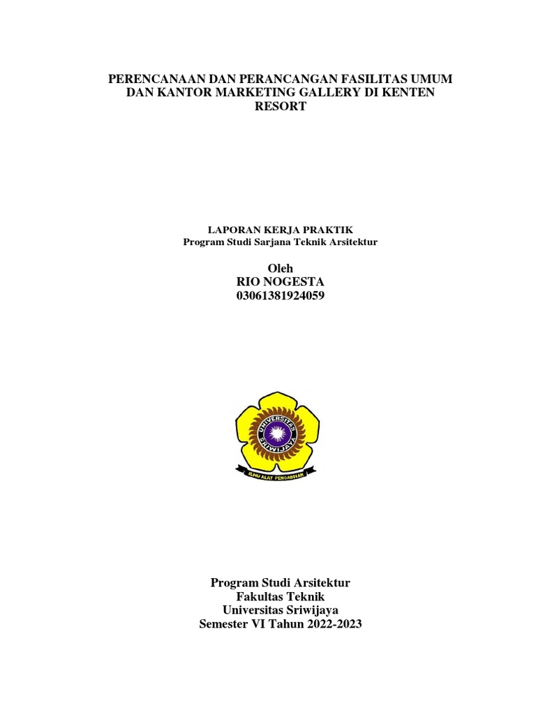 Laporan Kerja Praktik - Rio Nogesta - 03061381924059 | PDF